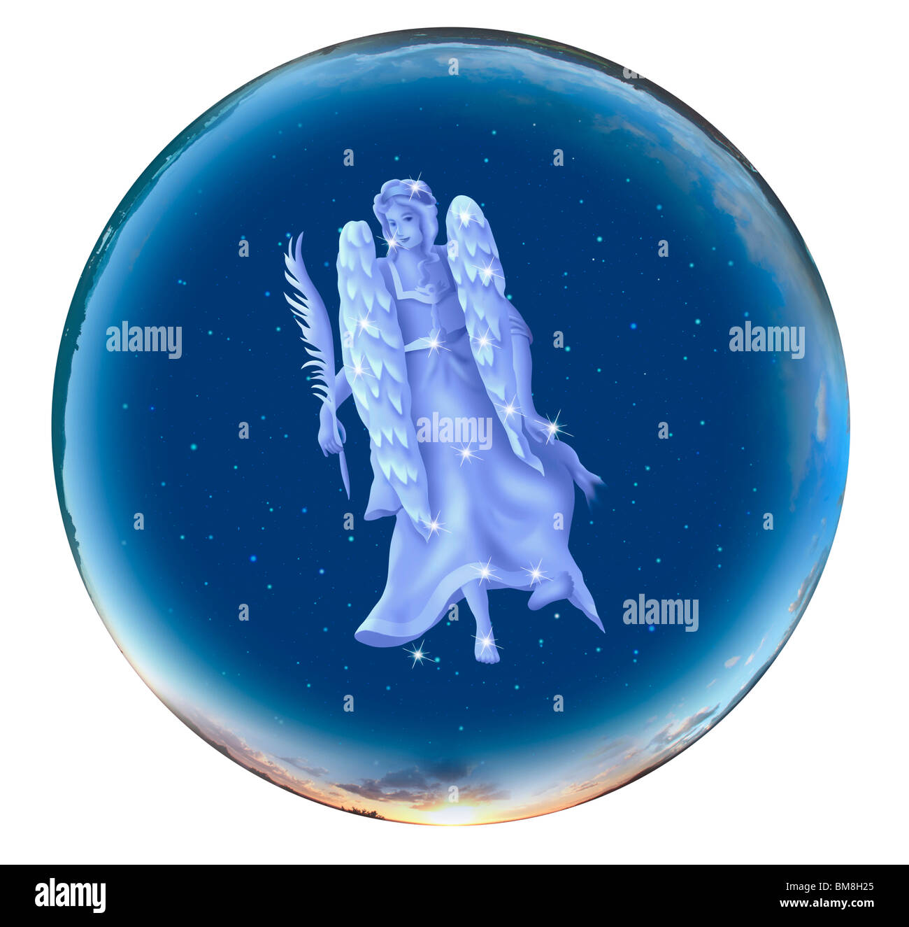 Image of Astrology sign, Virgo, white background Stock Photo - Alamy