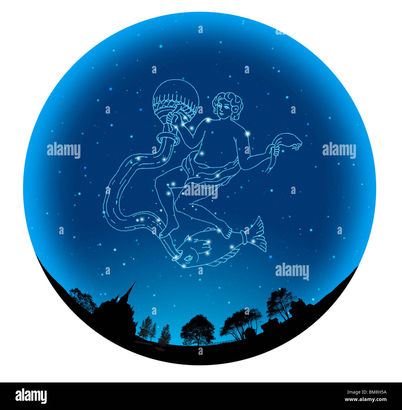 Star Sign, Aquarius Stock Photo - Alamy