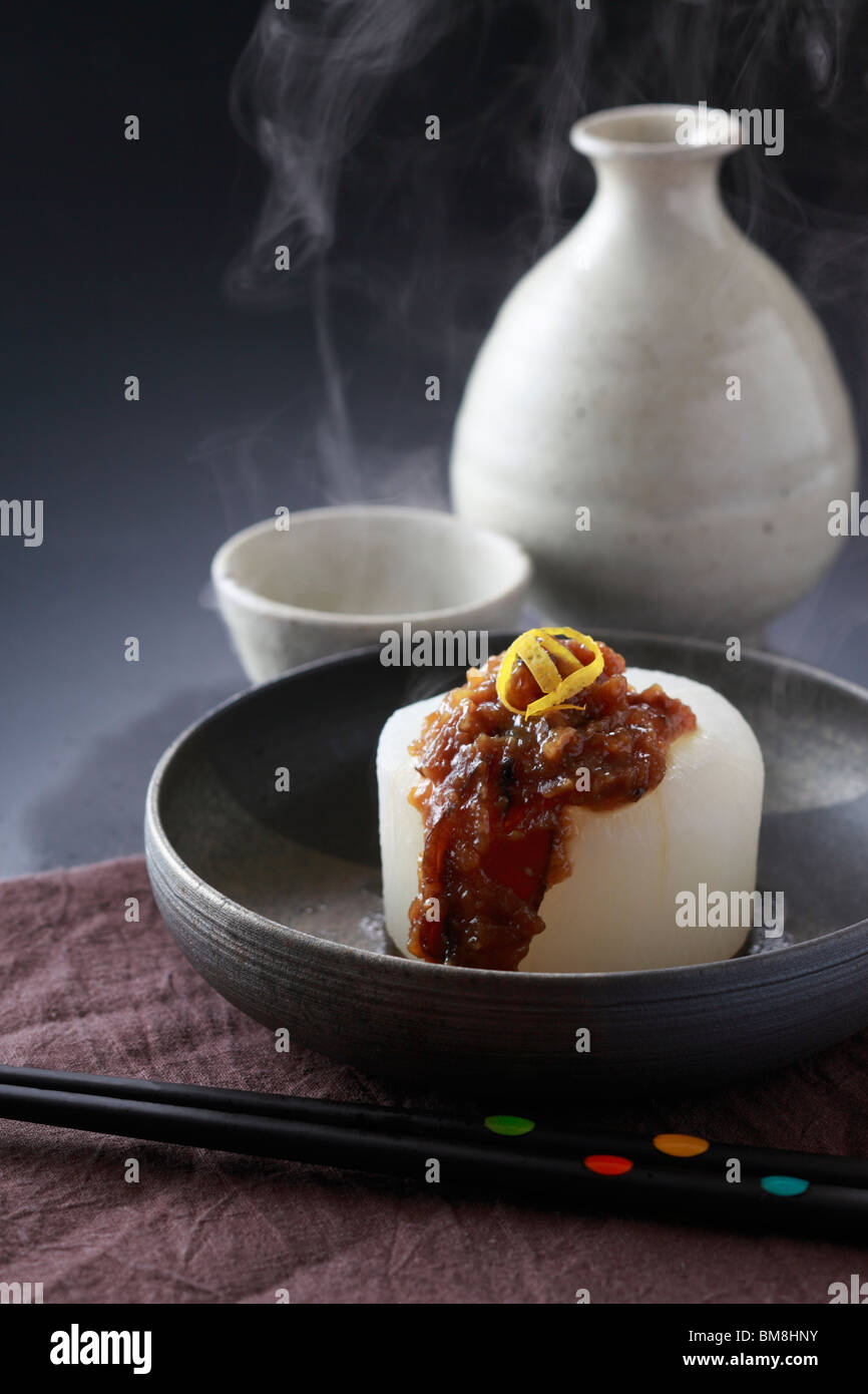 Boiled daikon radish Stock Photo - Alamy