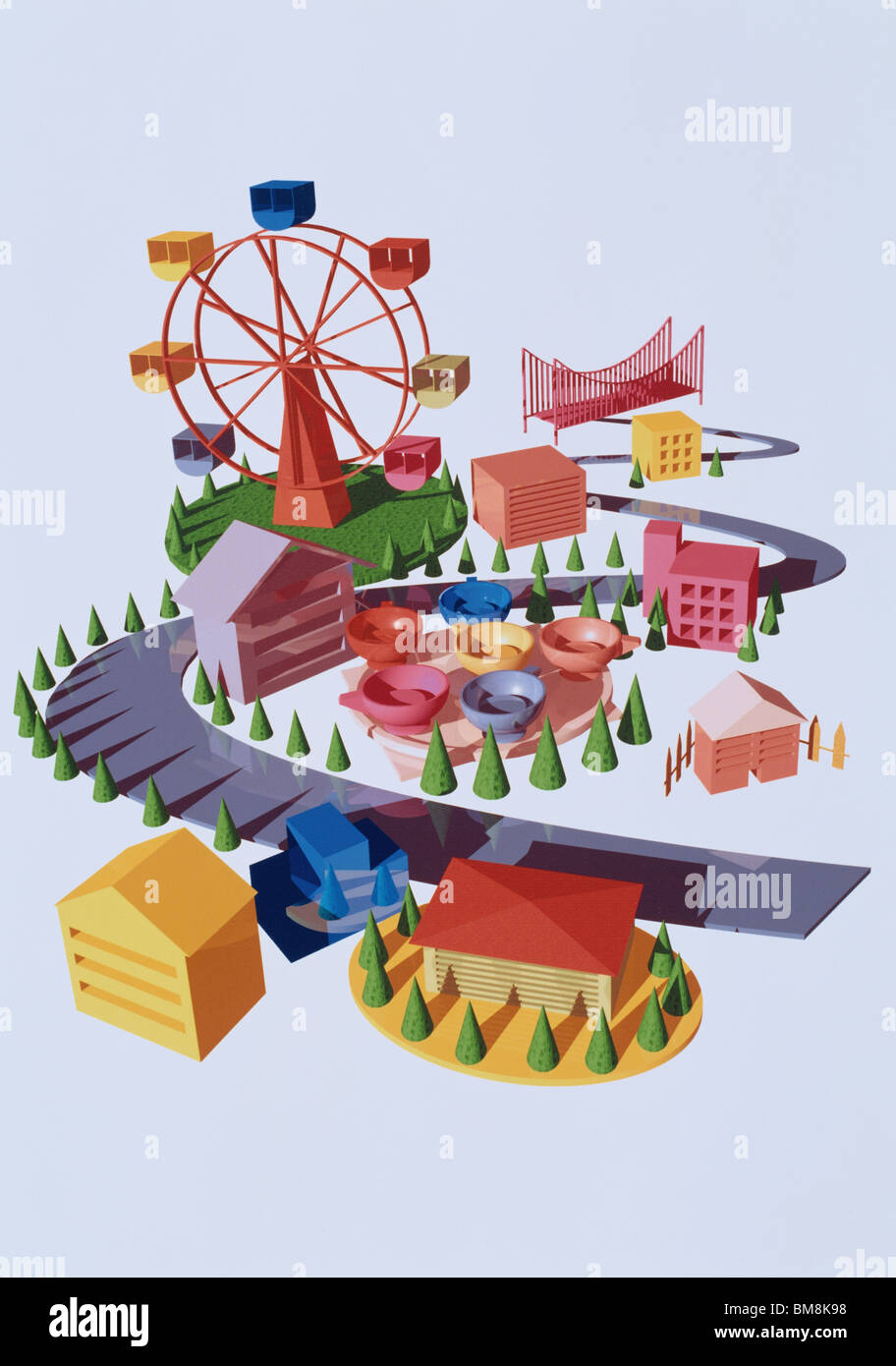 Amusement park image Stock Photo - Alamy
