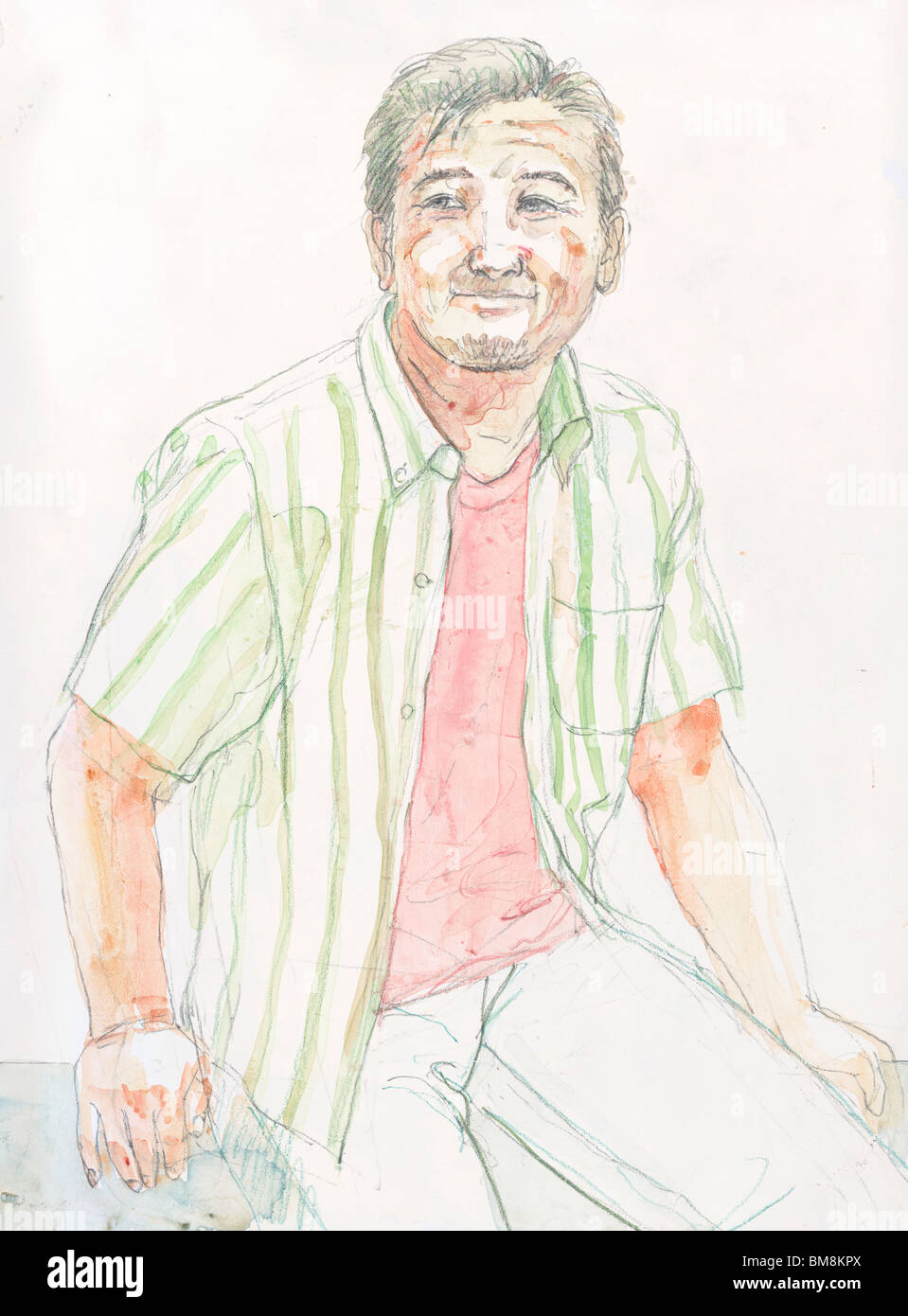 Illustration of a man Stock Photo - Alamy
