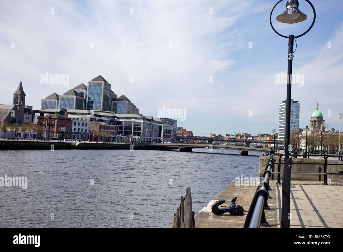 The north quays of Dublin that is home to the Irish Financial Services ...