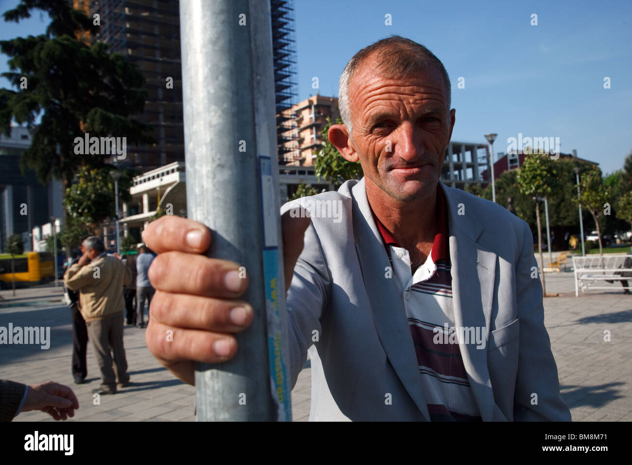 A day worker in Tirana, the capital of Albania Stock Photo - Alamy