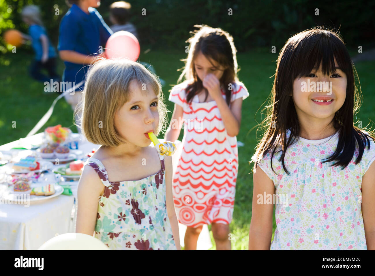 Children at outdoor party Stock Photo - Alamy