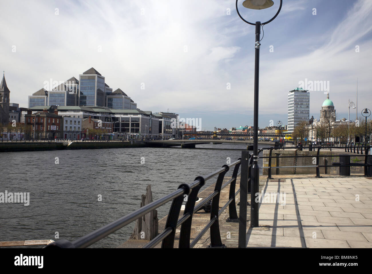 The north quays of Dublin that is home to the Irish Financial Services ...