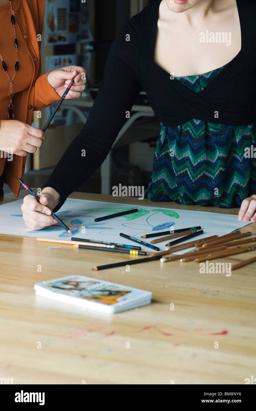 Artist drawing, cropped Stock Photo - Alamy