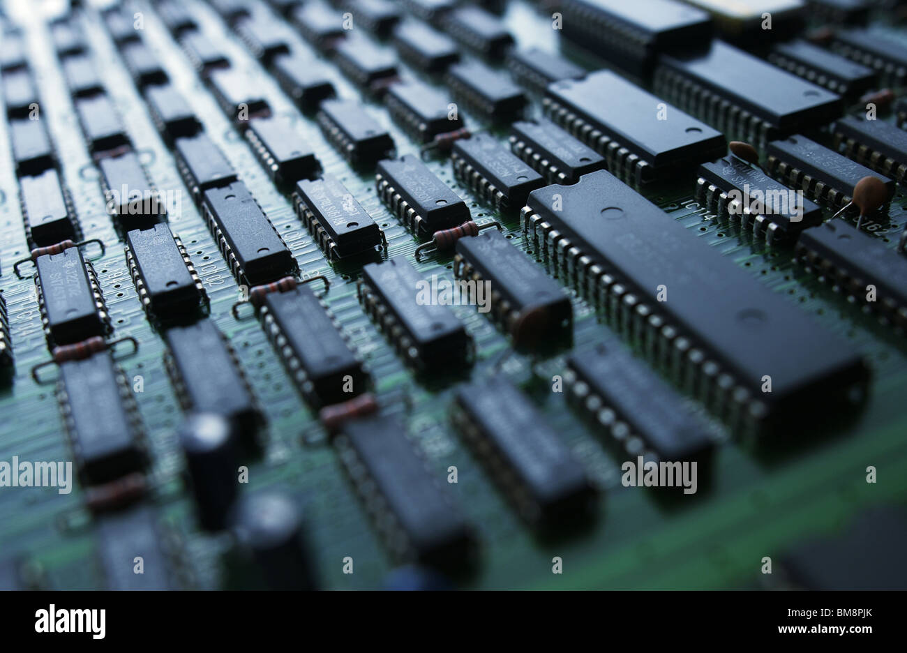 Computer circuit board, close up, full frame Stock Photo - Alamy