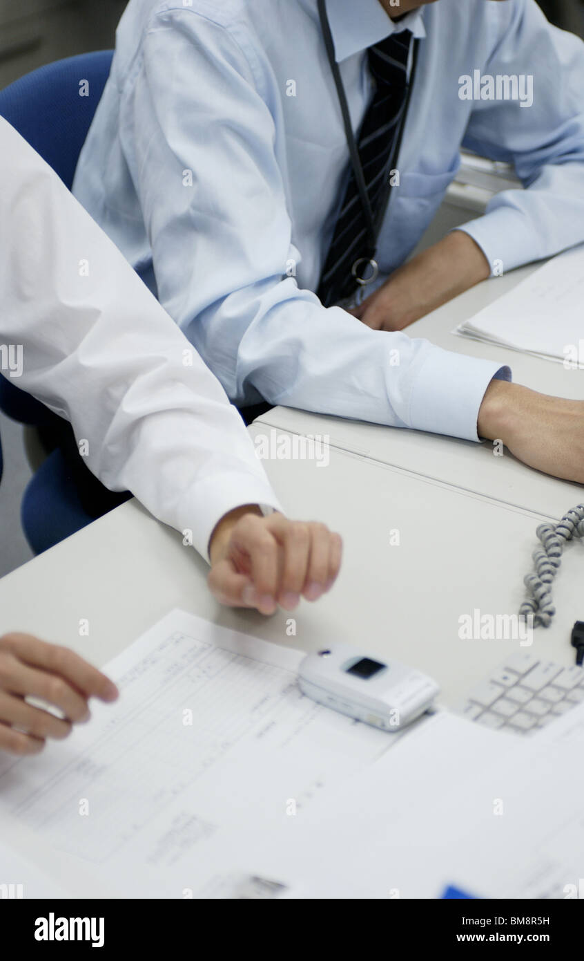 Business Men at Desk Stock Photo - Alamy