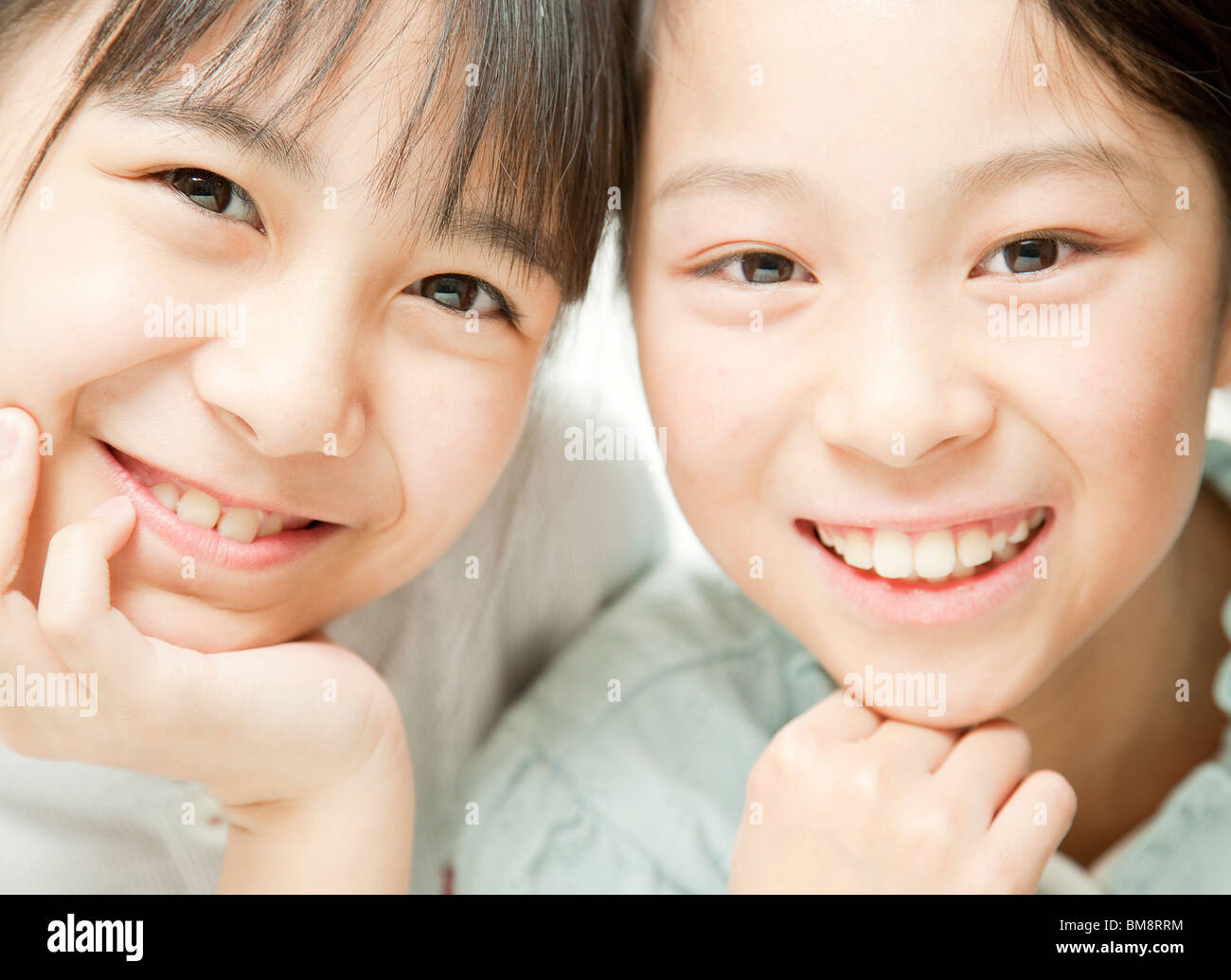 Portrait of Two Girls Stock Photo - Alamy