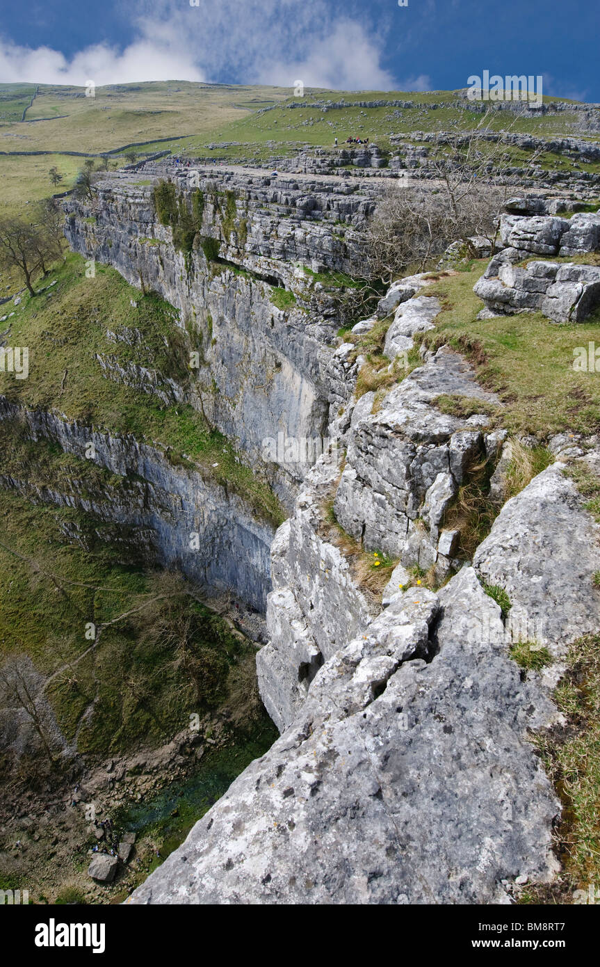 Malham Cove near Malham village North Yorkshire National Park England ...