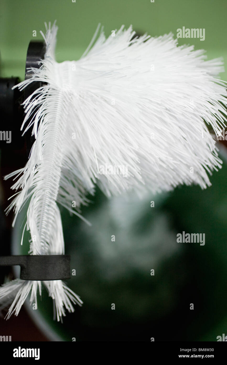 Selvage (edge of fabric cut automatically by loom in weaving mill Stock ...