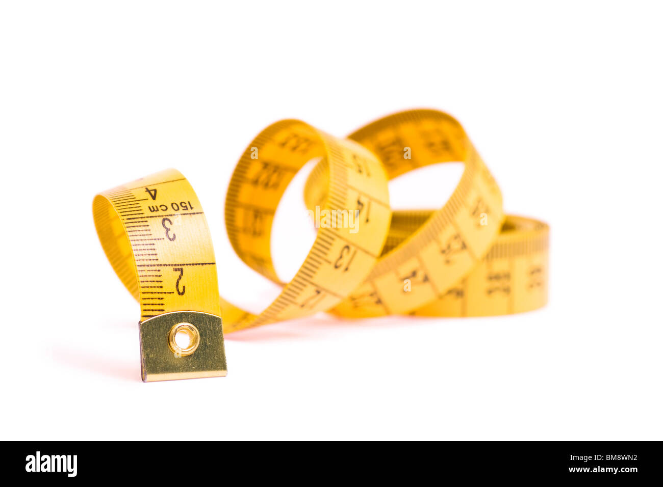 Tape Measure on white background. Object isolated Stock Photo - Alamy
