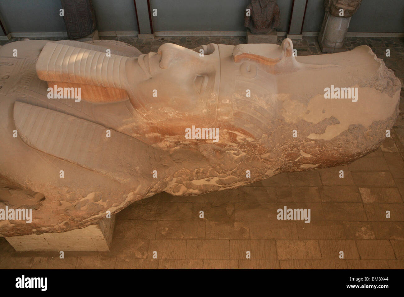 Close-up of the colossus of Rameses II in the open-air museum at ...