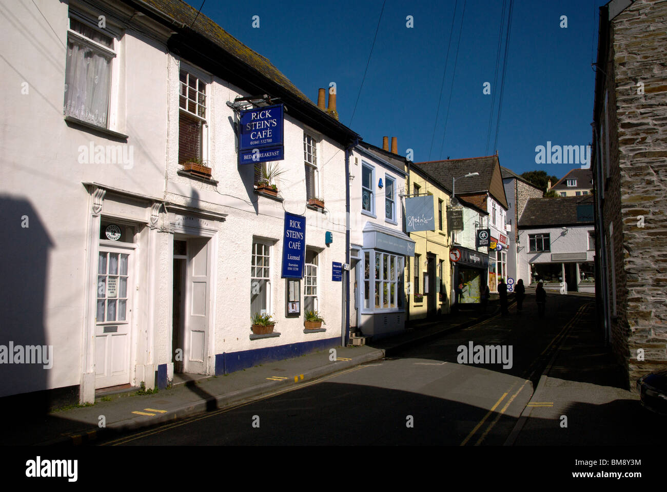 Padstow Cornwall UK Street Rick Stein Cafe Stock Photo - Alamy