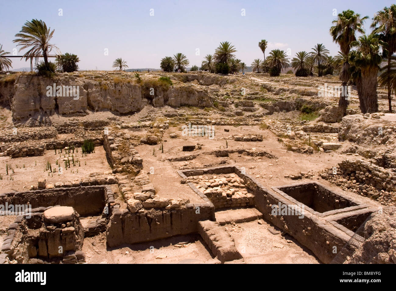 Israel, Jezreel Valley, Tel Megiddo National park, The sacred area with ...