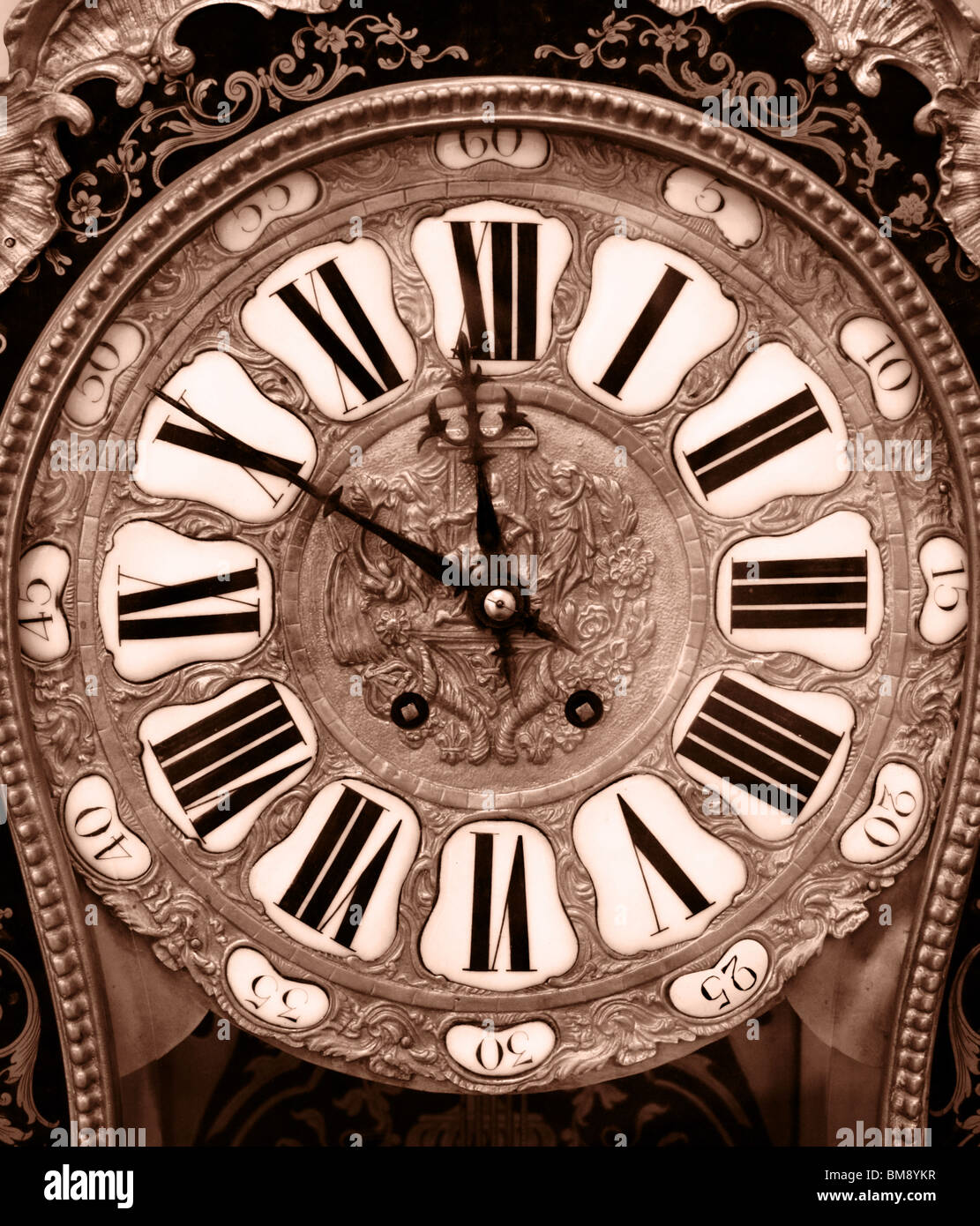 Close-up of antique clock of the eighteen century Stock Photo - Alamy