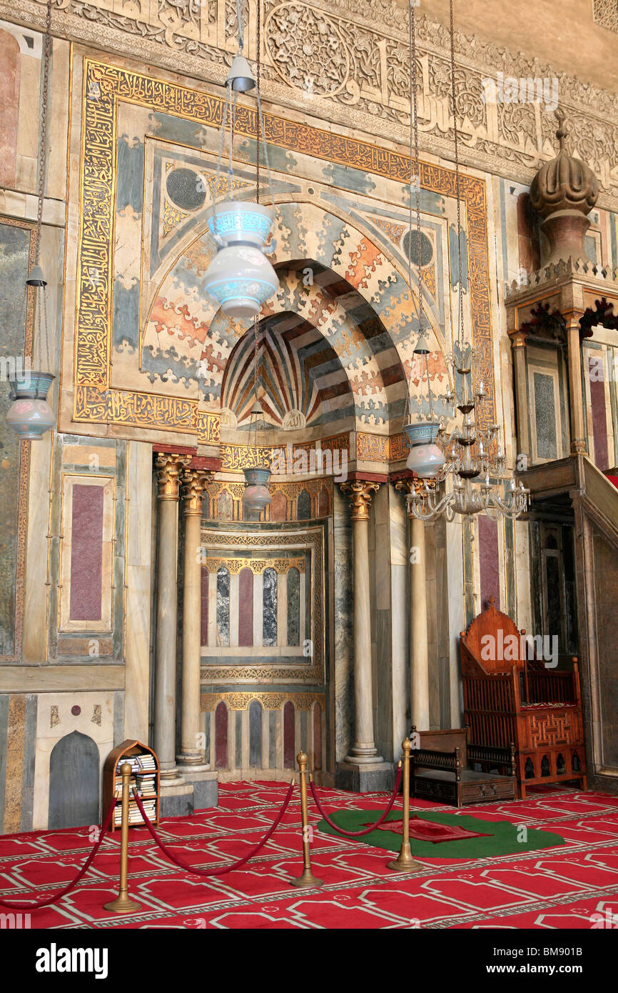 The mihrab, lectern and minbar of the Mosque And Madrassa of Sultan ...
