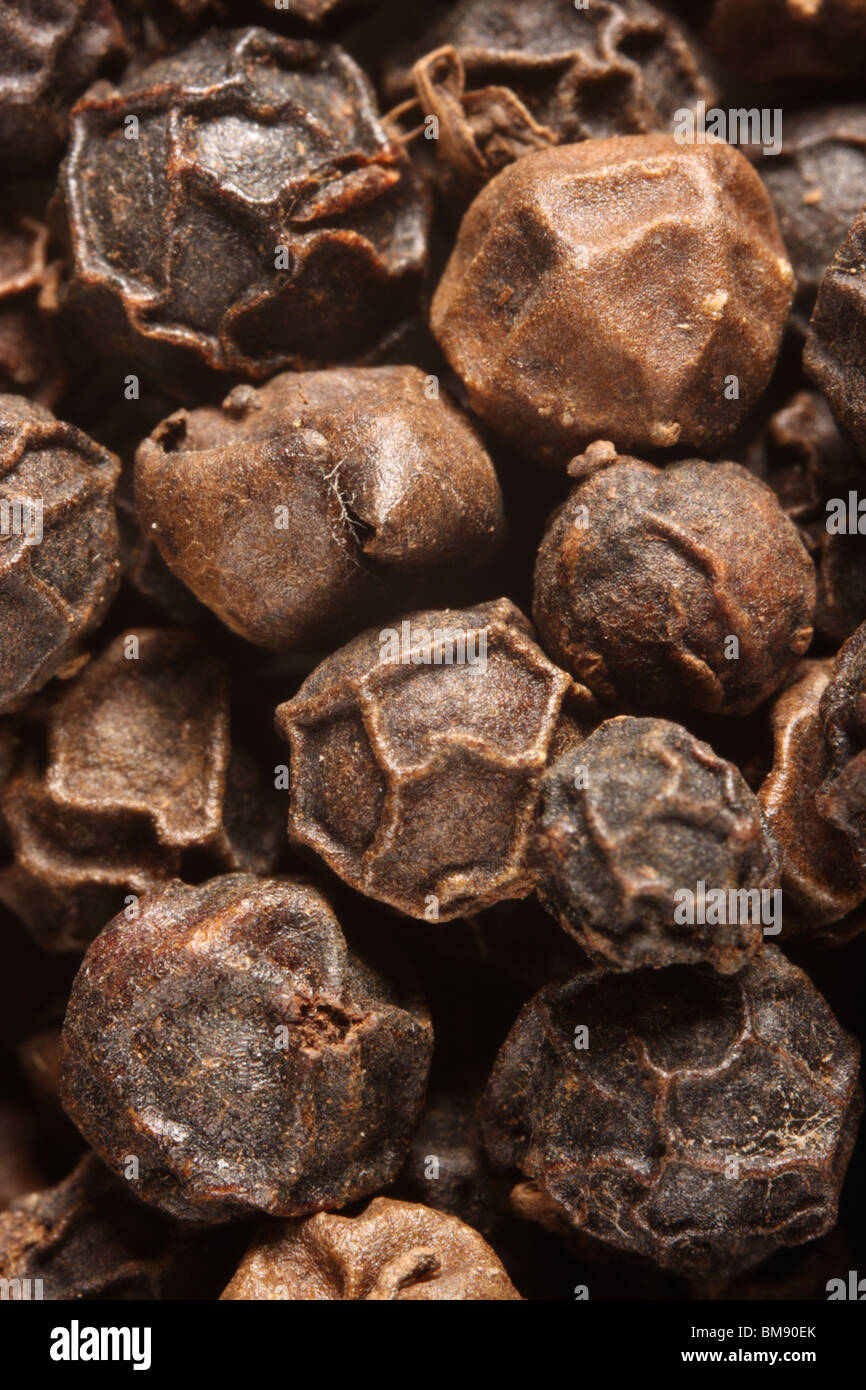 Tellicherry peppercorns macro Stock Photo - Alamy