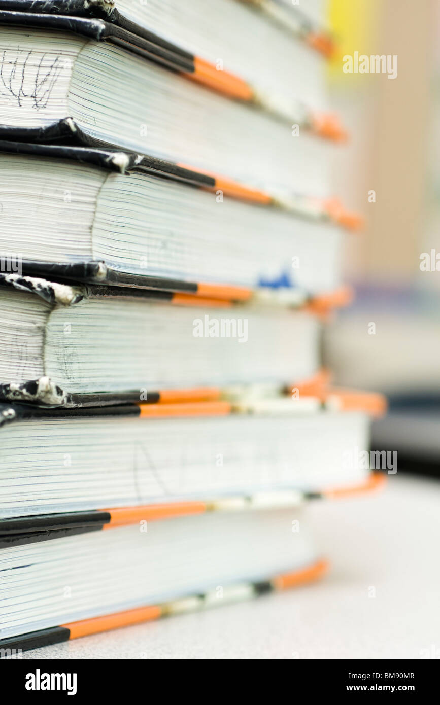 Stack of textbooks Stock Photo - Alamy