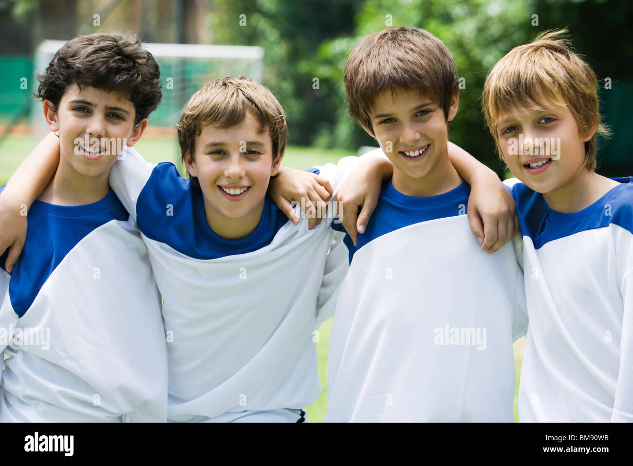 Young soccer teammates, portrait Stock Photo - Alamy