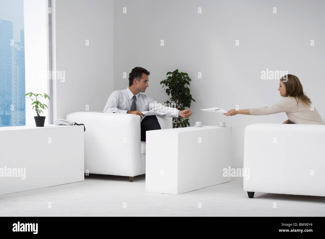 Handing out coffee hi-res stock photography and images - Alamy