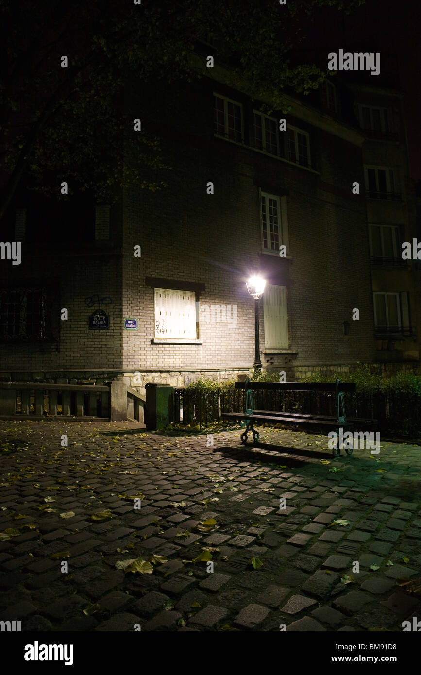 France, Paris, Montmartre, Place Dalida at night Stock Photo - Alamy