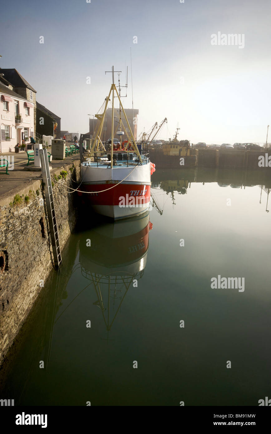 Padstow Cornwall UK Harbour Harbor Quay Marina Fishing Boats Stock ...