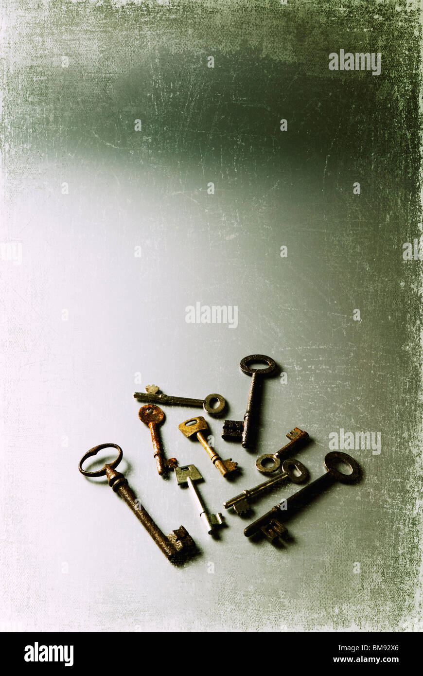 Different old skeleton keys with texture Stock Photo - Alamy