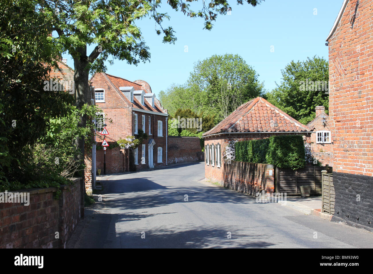 House with Dutch gable and dormer windows, Aylsham, Norfolk, UK ...
