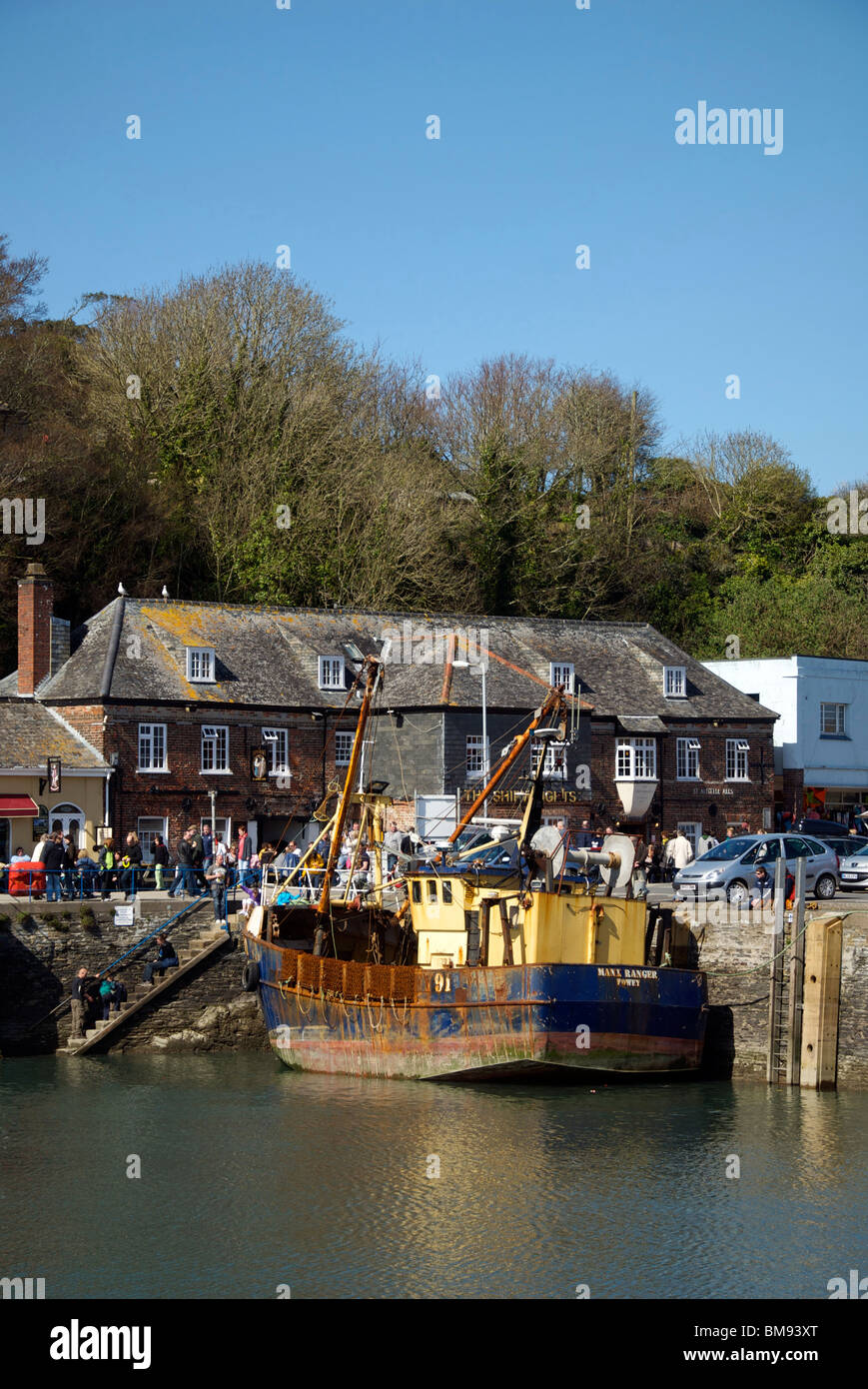 Padstow Cornwall UK Harbour Harbor Quay Fishing Boat Stock Photo - Alamy