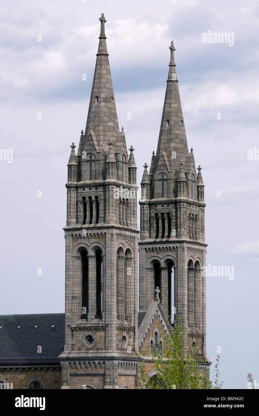 Church Steeples on the Basilica of Our Lady of Perpetual Help in Boston ...