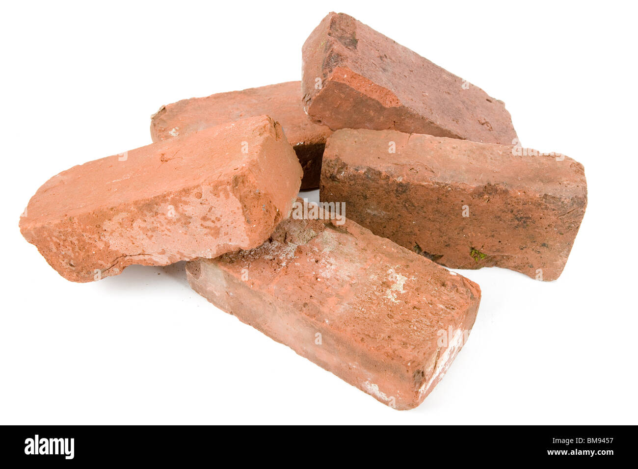 Red Brick with white background Stock Photo - Alamy