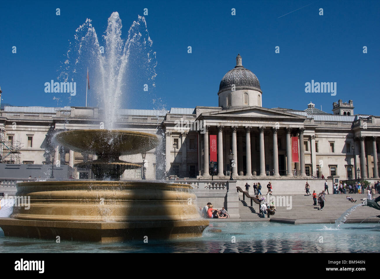 spouting water statue in fountain picturesque cool Stock Photo - Alamy
