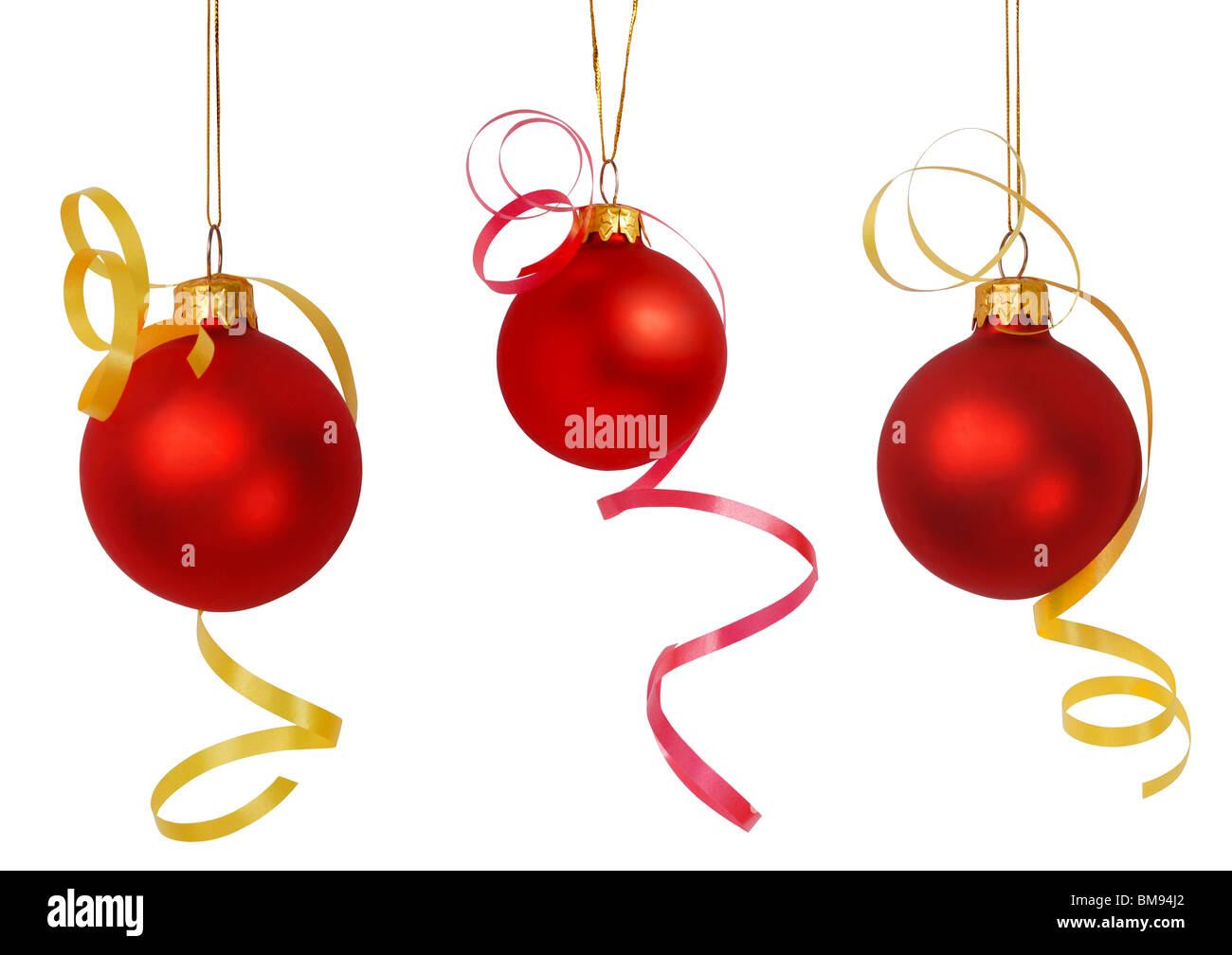 Christmas baubles in red hi-res stock photography and images - Alamy