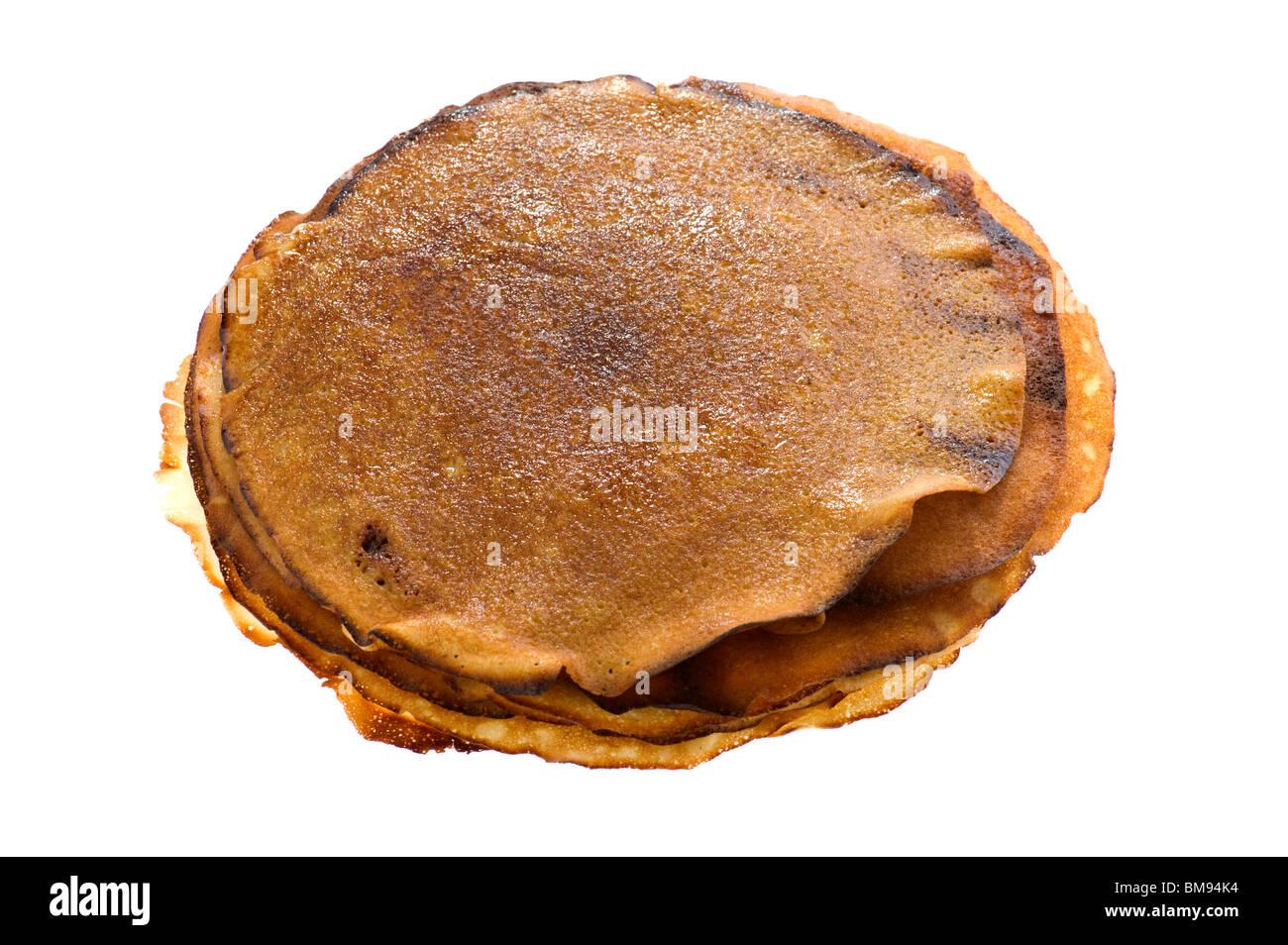 object on white - food pancake close up Stock Photo - Alamy