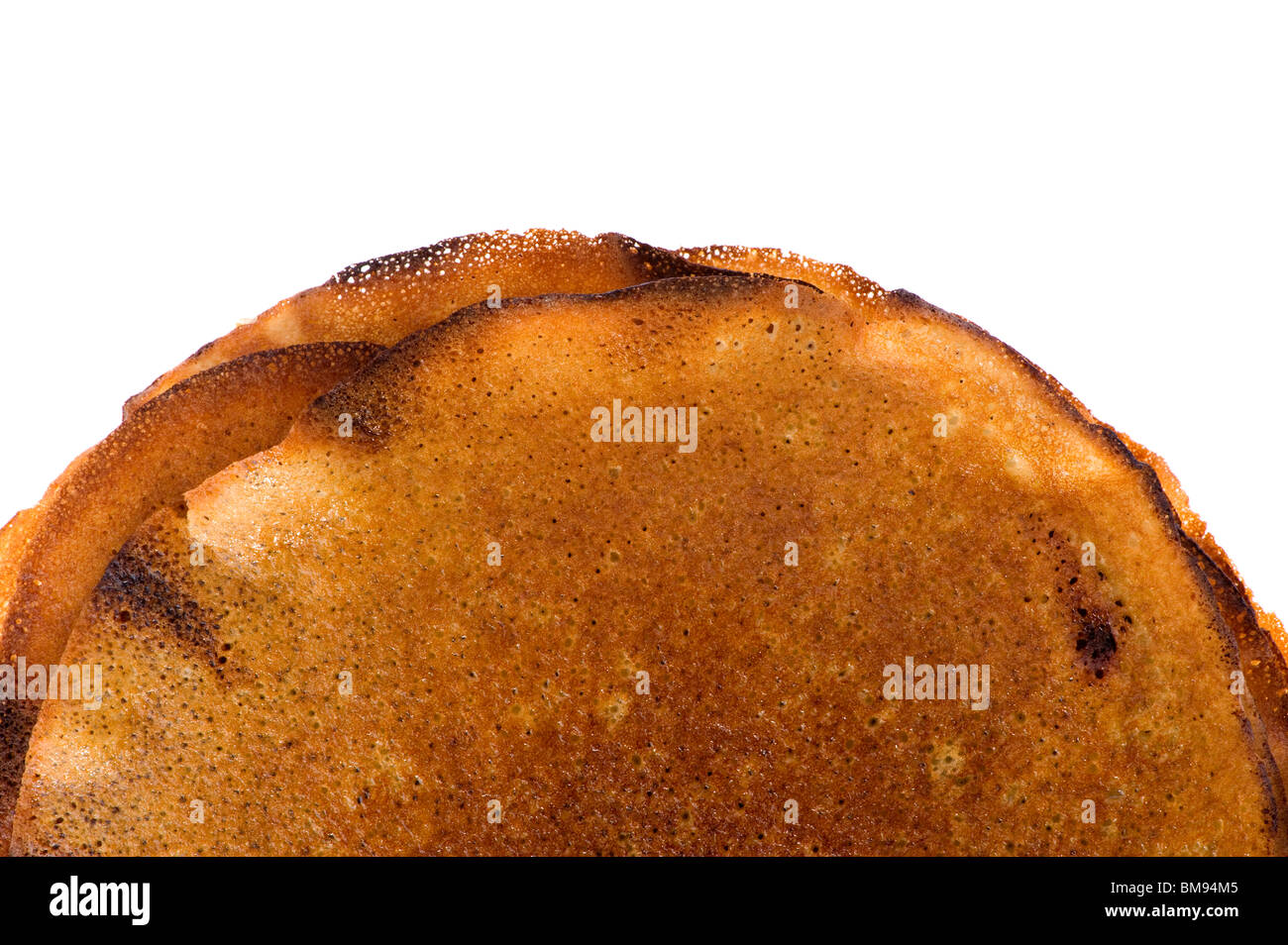 object on white - food pancake close up Stock Photo - Alamy