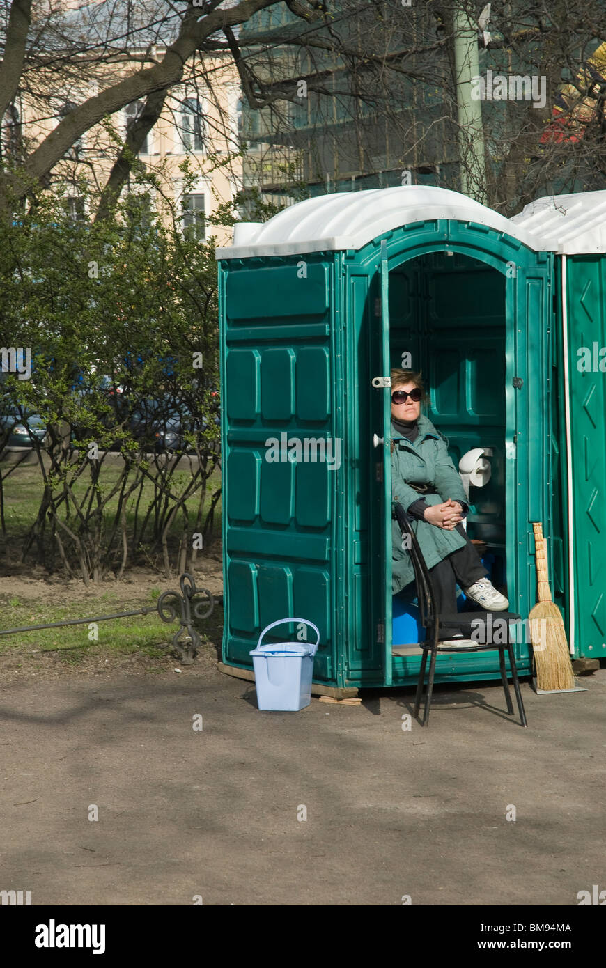 Lady sitting in plastic hi-res stock photography and images - Alamy