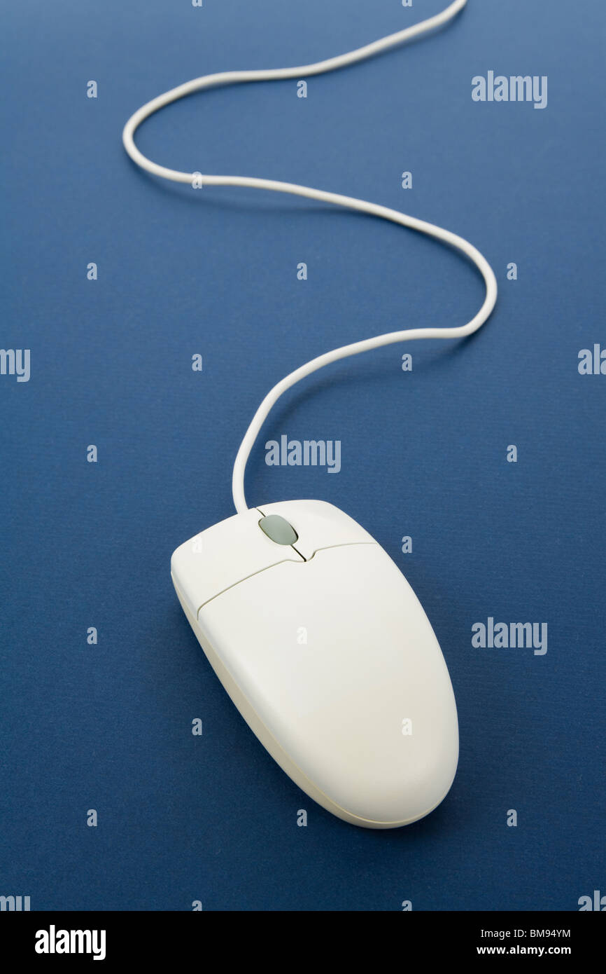 computer mouse with blue background Stock Photo - Alamy