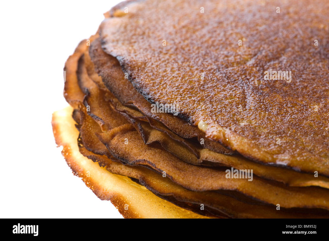 object on white - food pancake close up Stock Photo - Alamy