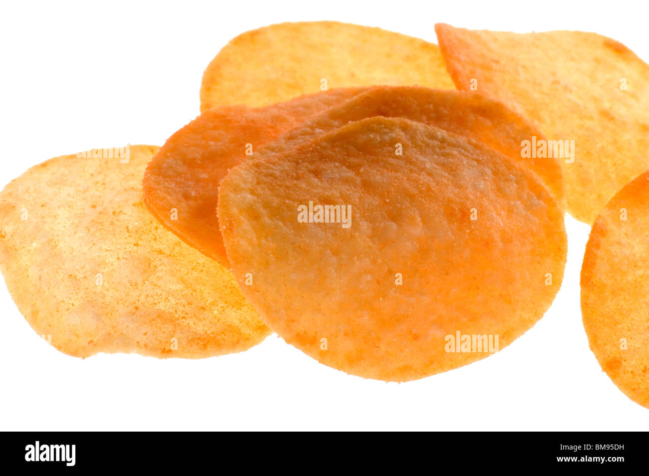 object on white - food chips close up Stock Photo - Alamy
