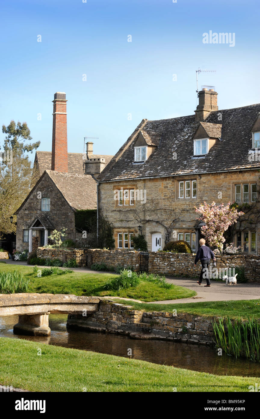 The Cotswold village of Lower Slaughter, Gloucestershire UK Stock Photo ...