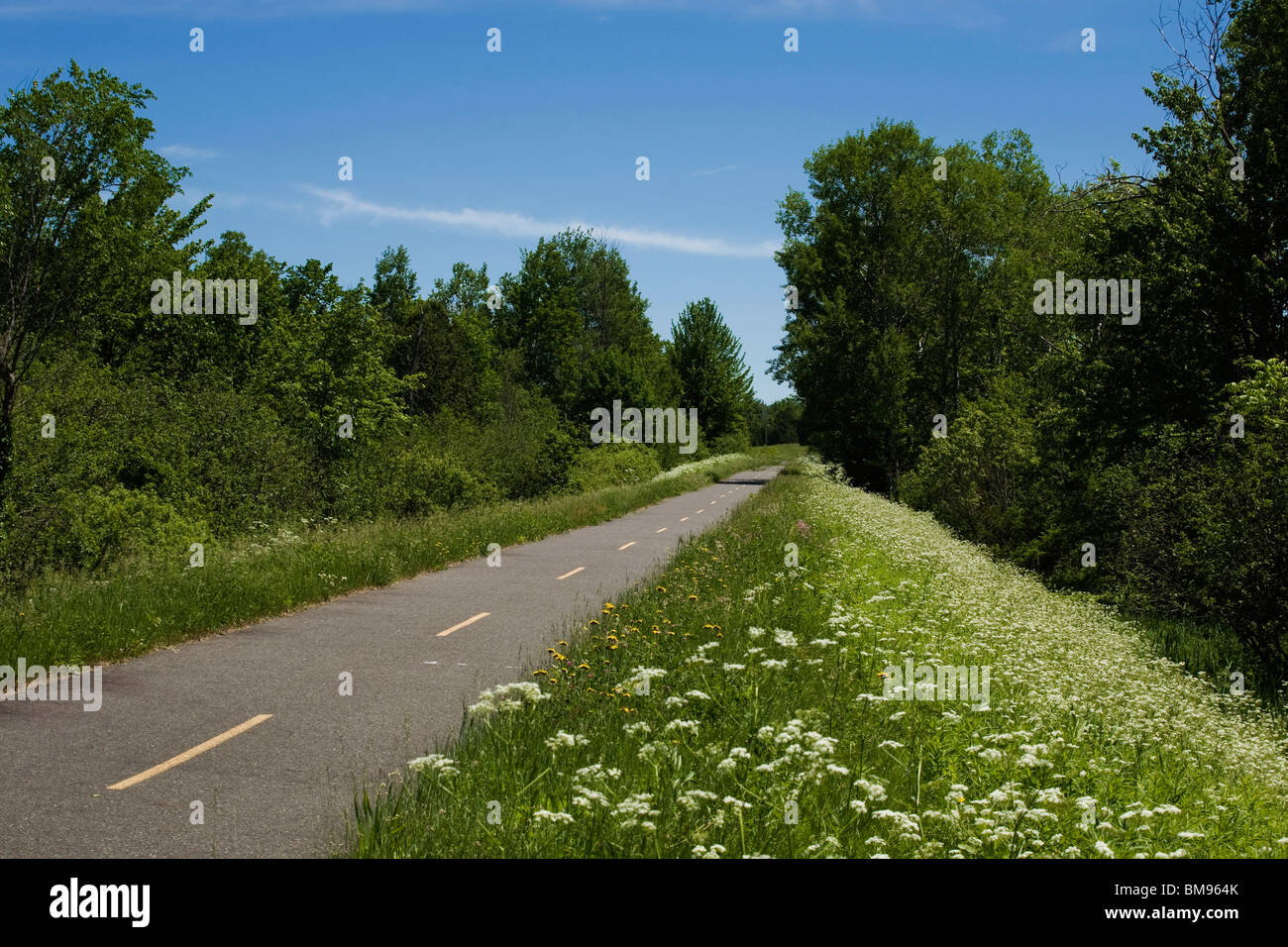 Waterloo, Quebec, Canada; Bicycle Trail Stock Photo - Alamy
