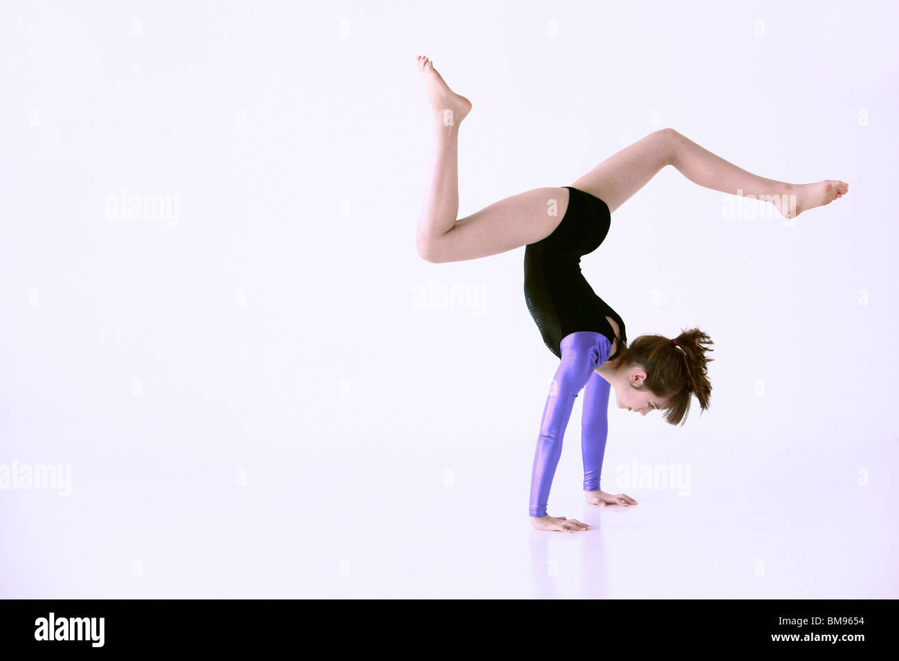 Girl Doing Gymnastics Stock Photo - Alamy