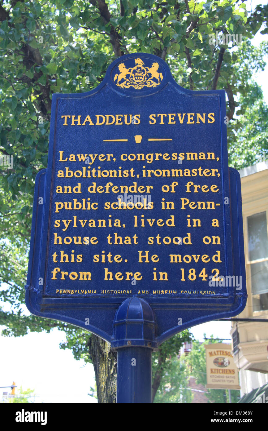 Historic marker at Gettysburg, PA Stock Photo - Alamy