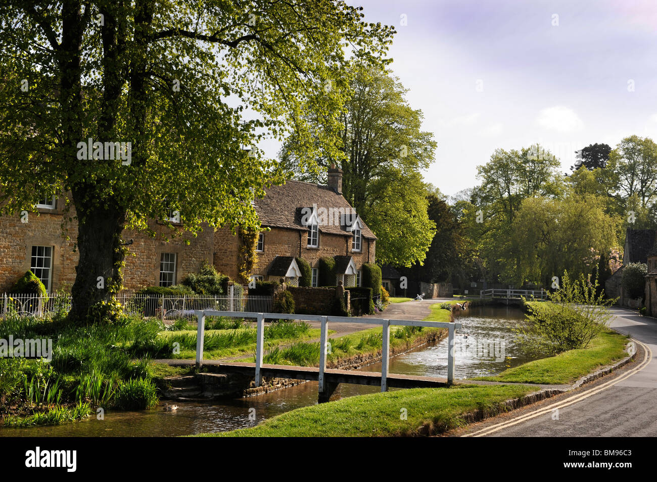 The Cotswold village of Lower Slaughter, Gloucestershire UK Stock Photo ...