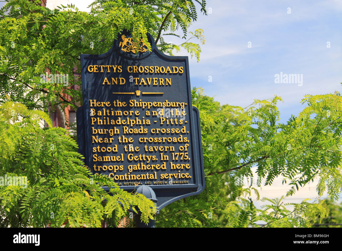 Historic marker at Gettysburg, PA Stock Photo - Alamy