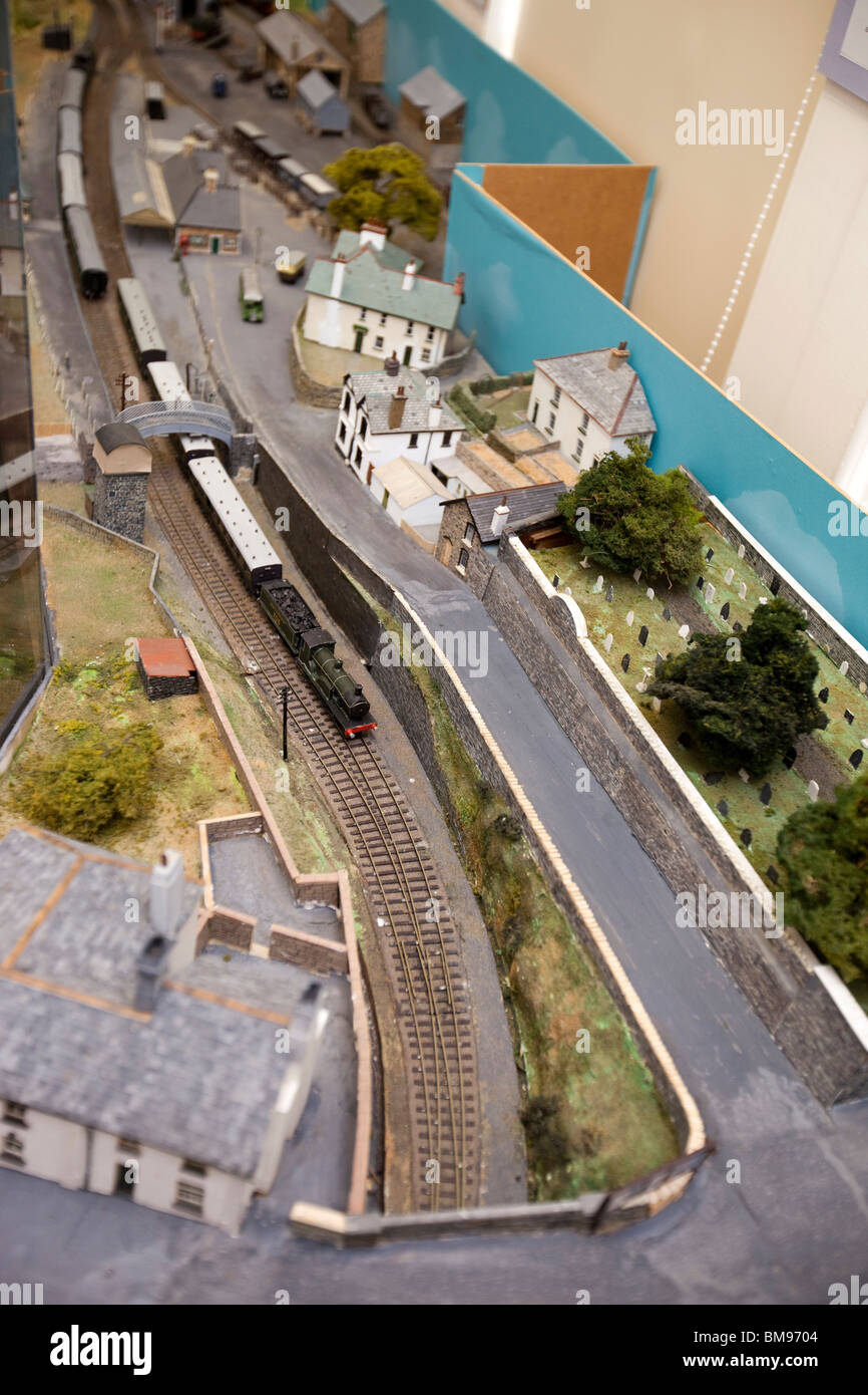 UK, Cornwall, Launceston, Lawrence House Museum, scale model of the ...