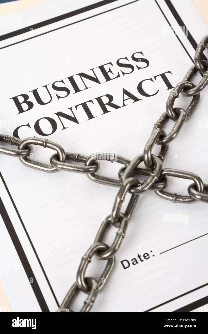 Business Contract and Chain, business concept Stock Photo - Alamy