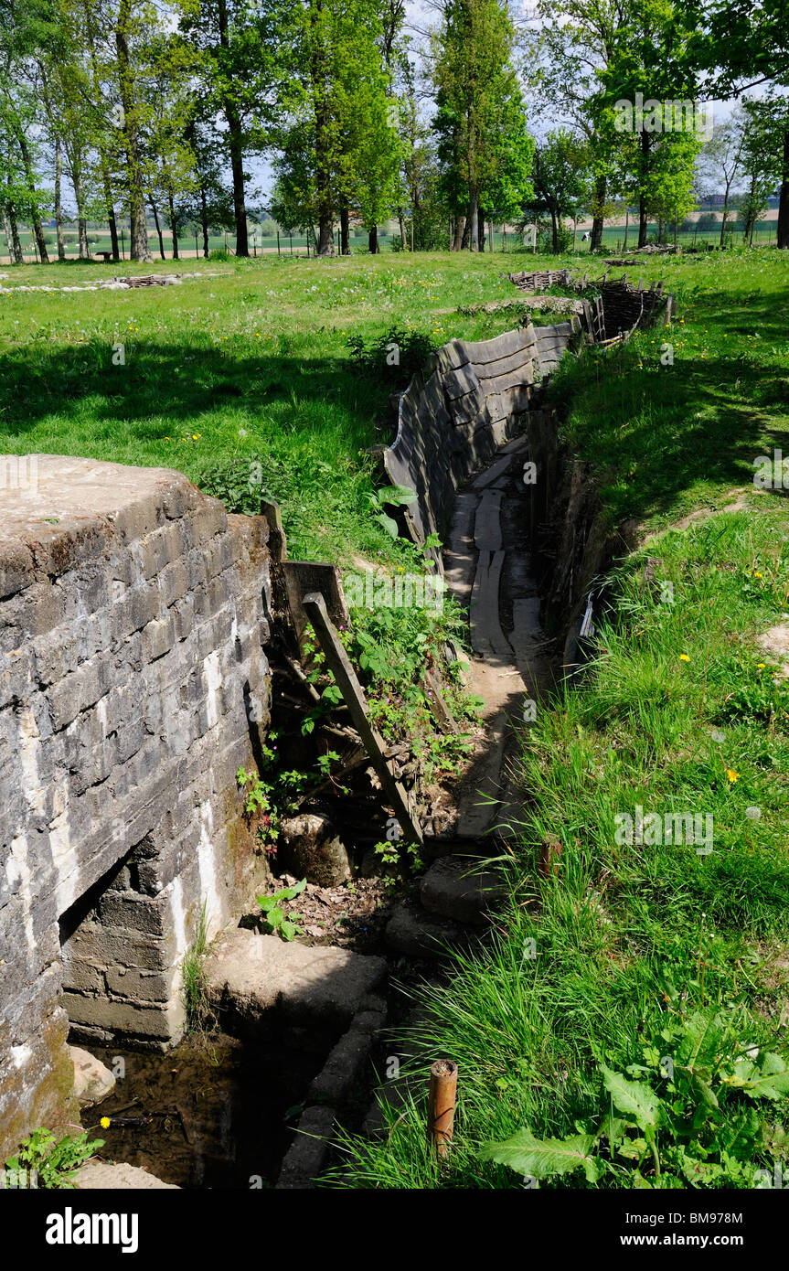 German concrete dugout and First World War preserved trench at ...