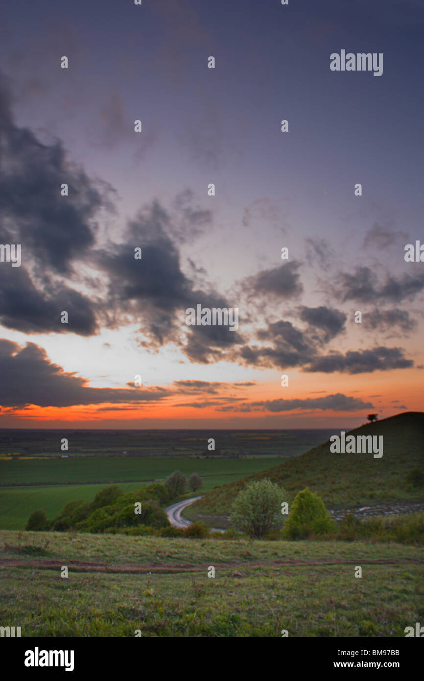 Ivinghoe Beacon at Sunset Stock Photo - Alamy